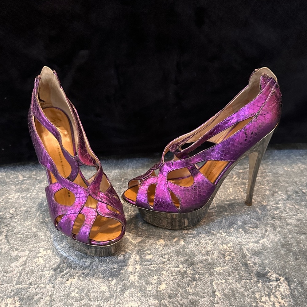 Giuseppe Zanotti Python Skin Platform Pumps Rare & Au… - Gem